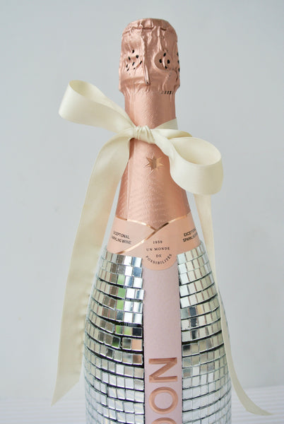 Disco Ball Chandon Rosé Champagne Bottle – La Gartier Wedding Garters