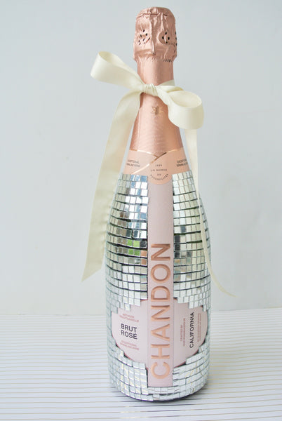 Disco Ball Chandon Rosé Champagne Bottle – La Gartier Wedding Garters