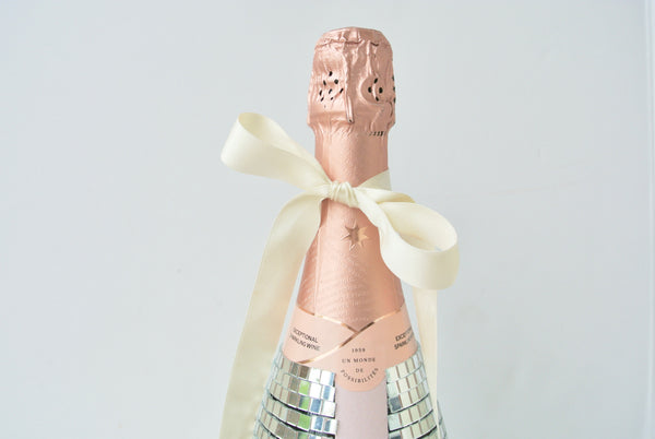 Disco Ball Chandon Rosé Champagne Bottle – La Gartier Wedding Garters